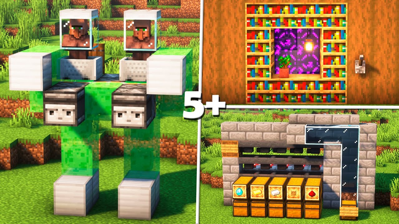 Minecraft: 5+ Redstone Build Hacks & Ideas! - Minecraft Builders