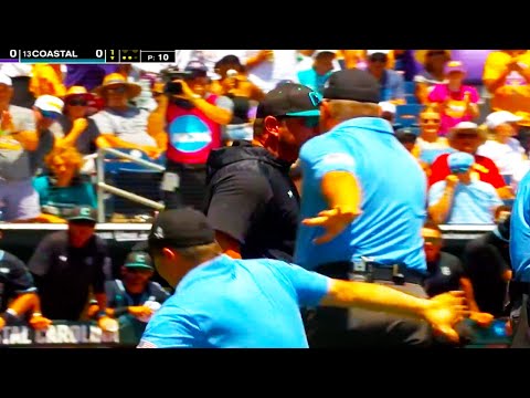 Umpire Falls Down at Baseball College World Series 2025 | LSU vs Coastal Carolina Highlights