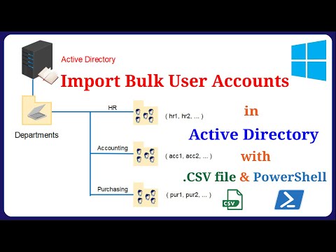 Windows Server - Import Bulk User Accounts in Active Directory with CSV file