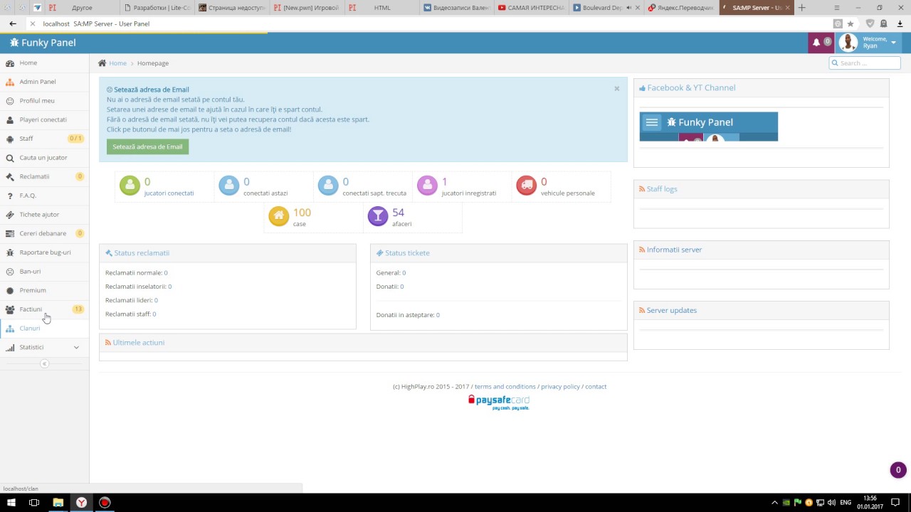 Funky User Control Panel