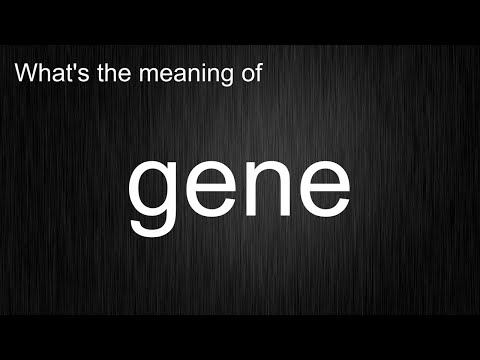 What's the meaning of "gene", How to pronounce gene?