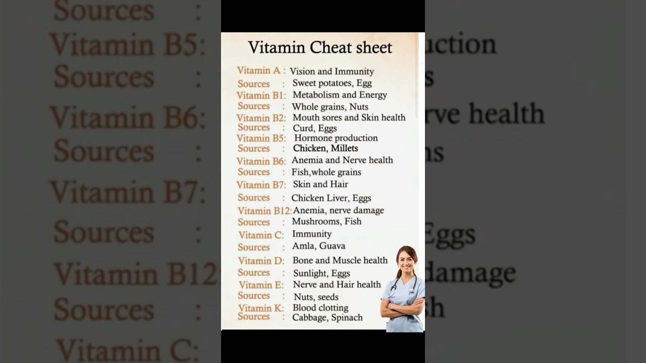 Vitamin Cheat Sheet