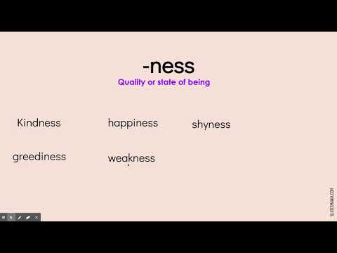 Suffix -ness review 3rd grade