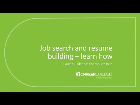 Job Search and Resume Building - Learn How