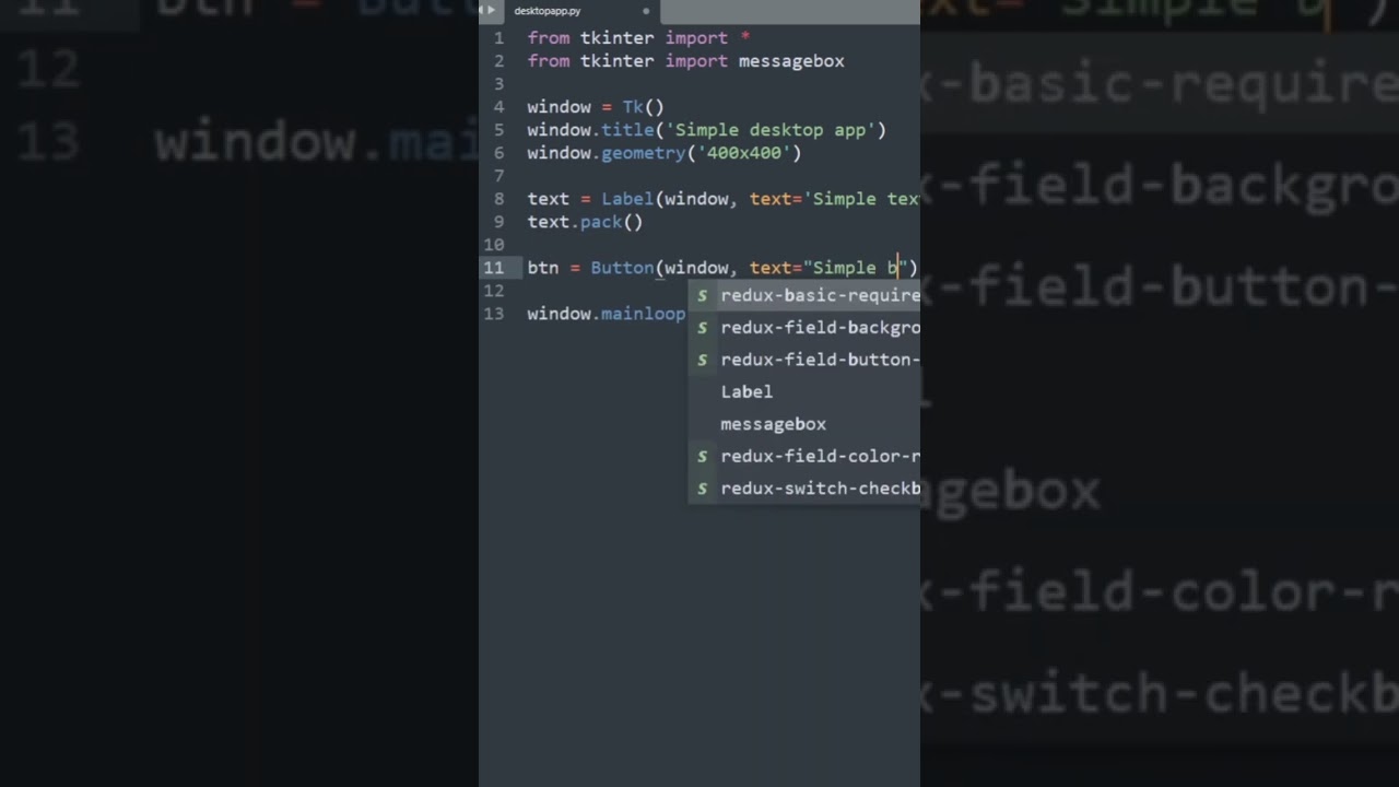 CARA TERMUDAH untuk membuat APLIKASI DESKTOP SEDERHANA dengan Python! #pemrograman #python #coding #tutorial