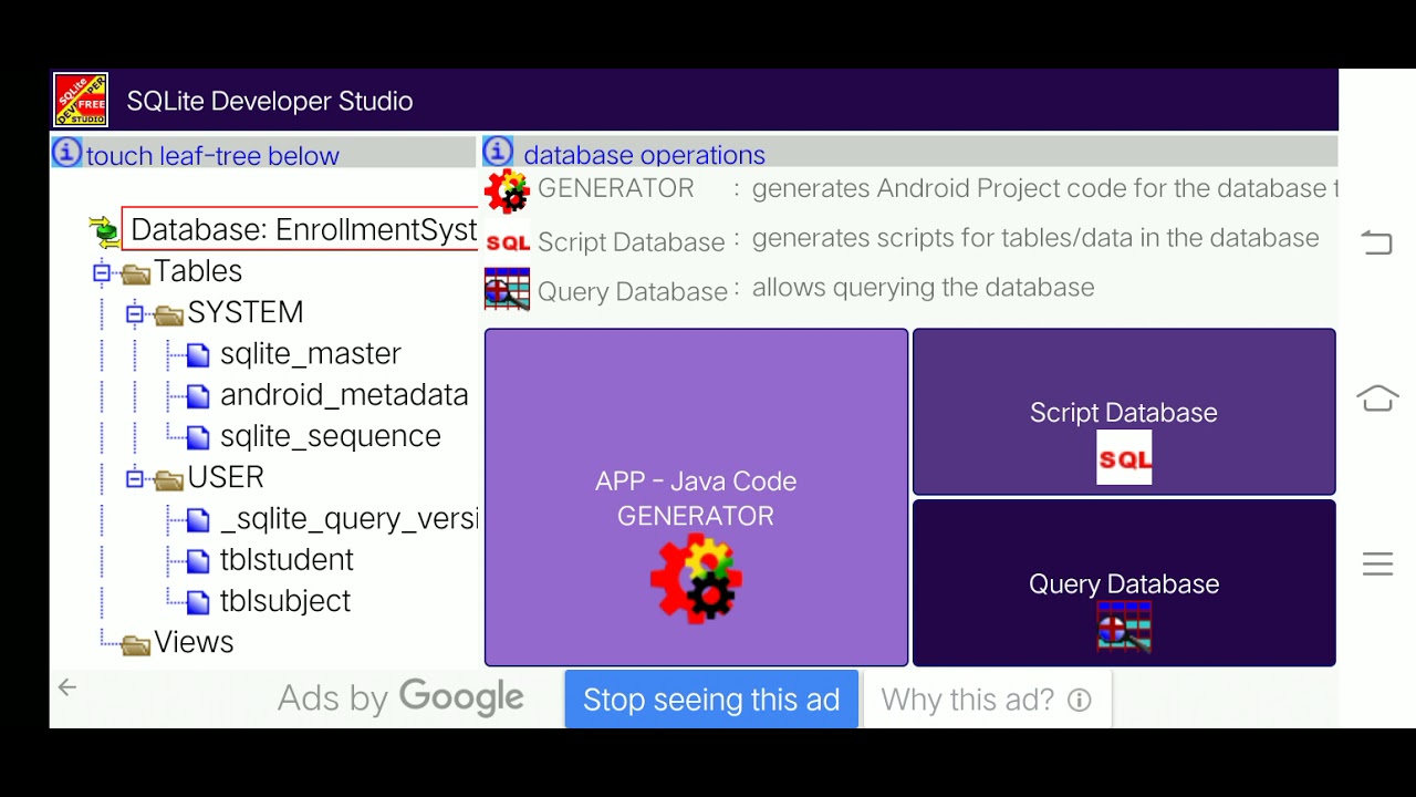 How to create a table with autoincrement in SQLITE DEVELOPER STUDIO.