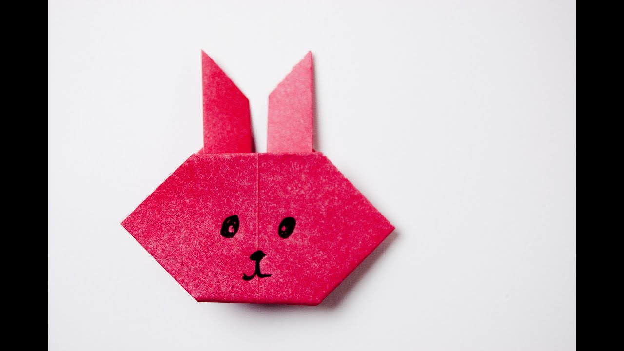 How to make an origami rabbit face