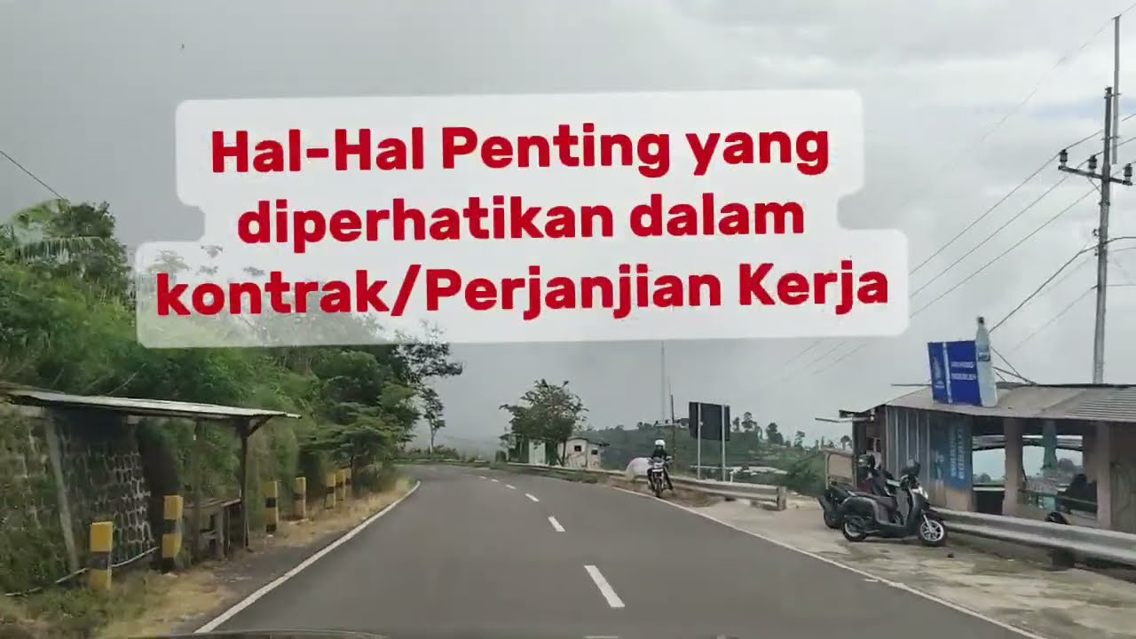 POINT PENTING DALAM PERJANJIAN/KONTRAK KERJA
