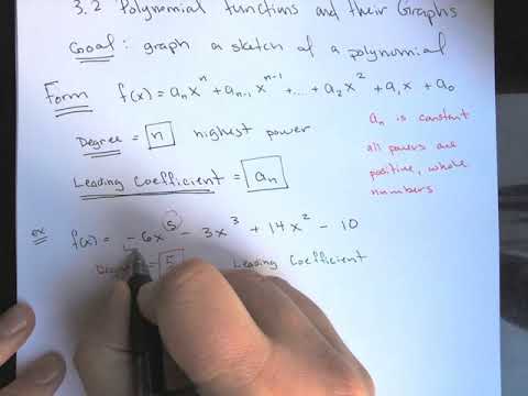 MA 130 3.2 Polynomial Definitions (Degree and Leading Coefficient)