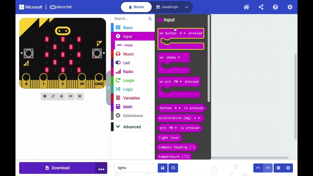 How to code a simple project using BBC microbit
