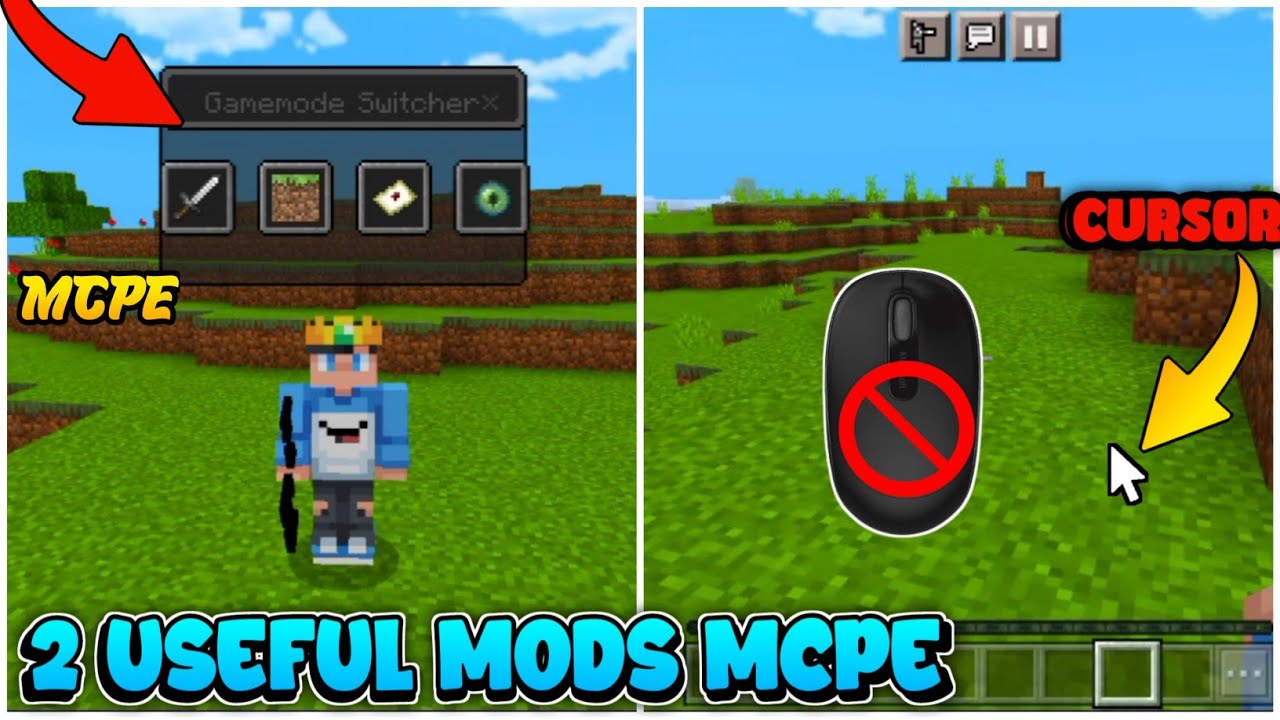 Gamemode switcher and cursor mod for Minecraft pe 1.19 🔥 cursor mod mcpe | gamemode switcher addon