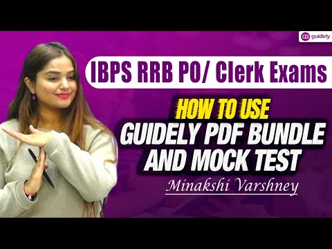 How to Use Guidely PDF Bundle with Mock Test For RRB PO/ CLERK | Minakshi Varshney