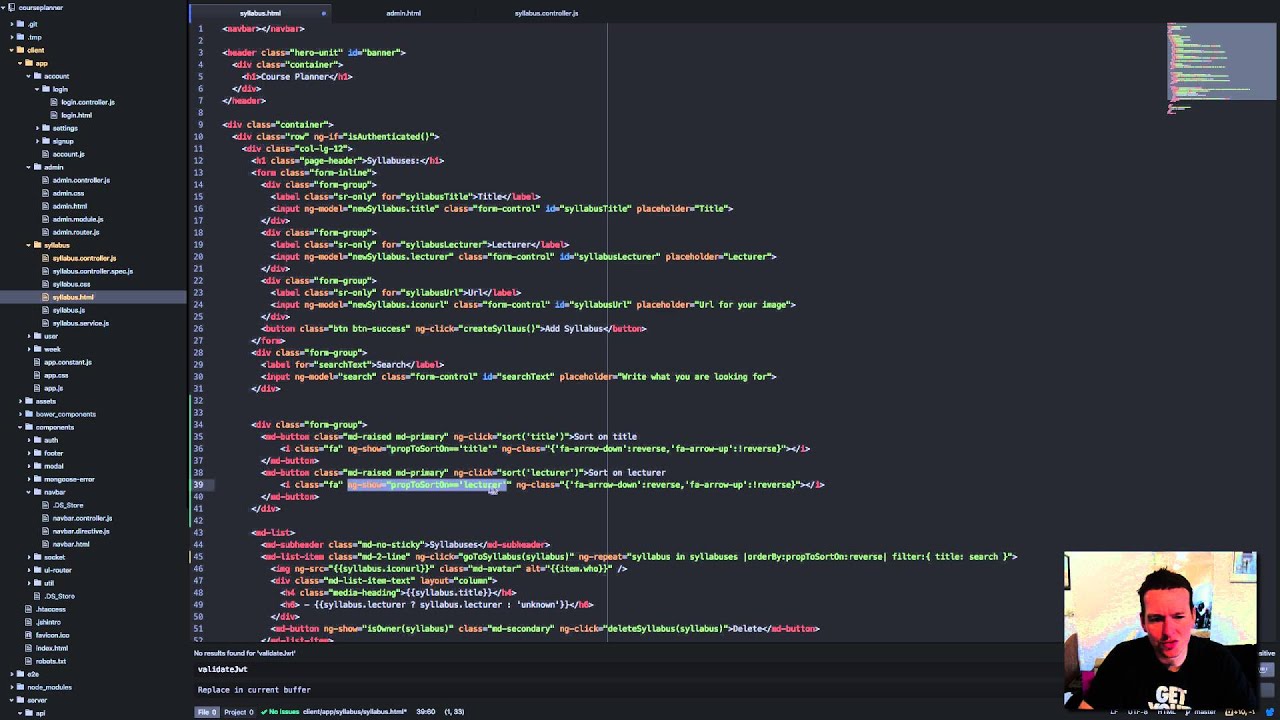JS Web apps - Angularjs - Client side - Sorting