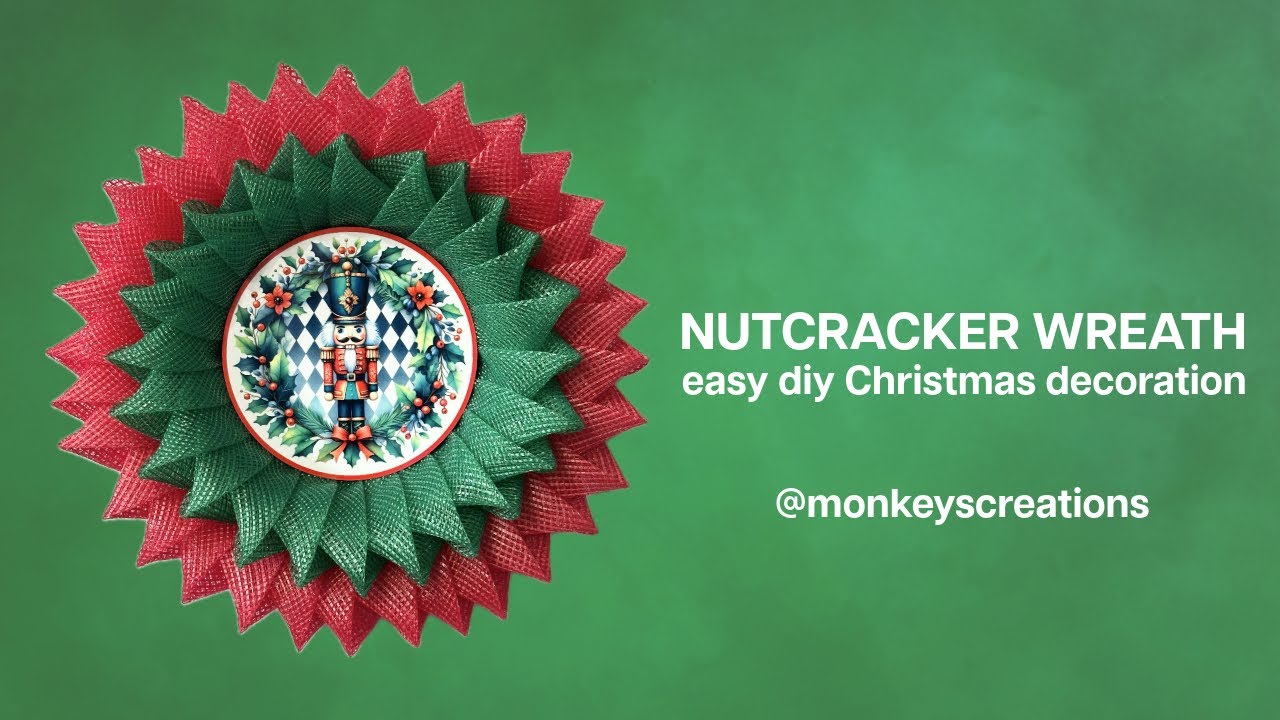 Easy Classic Christmas Decoration: #nutcracker #wreath #easydiy
