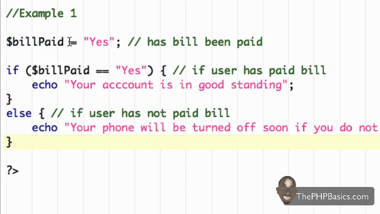 Tutorial 12 - PHP If Else Statements