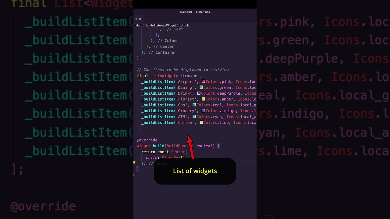 Learn how to build a horizontal ListView in #flutter
