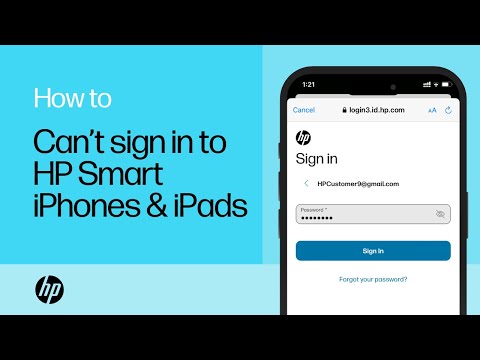 Cannot sign in to or create an HP Smart account (iOS) | HP printers | HP Support