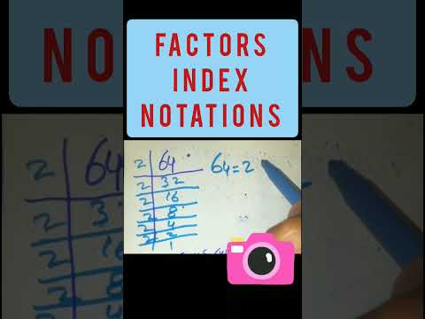 Factors index notation