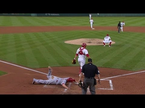 Frazier scores on fielder's choice