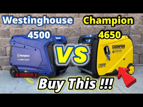 Westinghouse igen4500 VS Champion 4650 Review Full Test Inverter generator