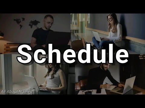 Schedule: American Pronunciation, Meaning, and Usage in Sentences
