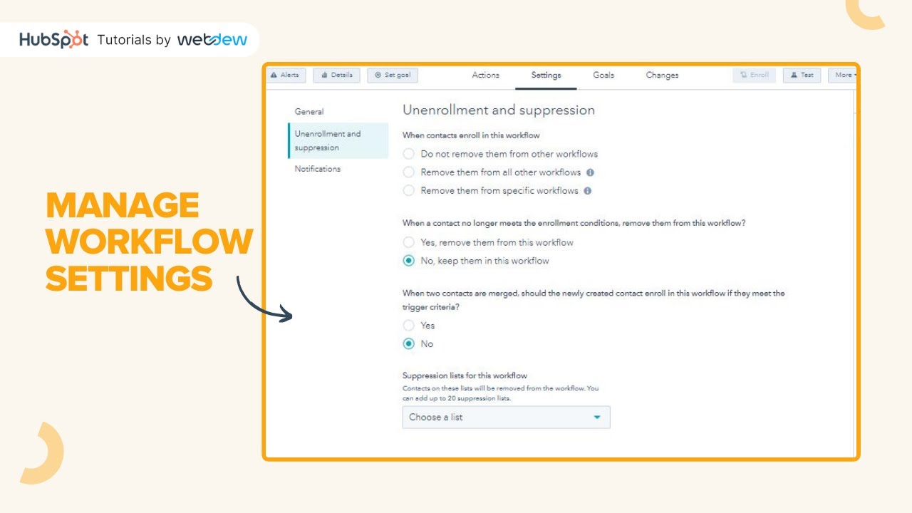How to manage workflow settings in HubSpot
