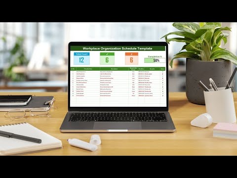 Workplace Organization Schedule in Excel