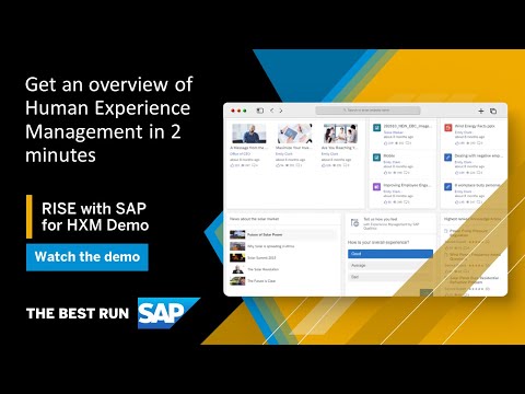 Discover RISE with SAP for Human Experience Management | Overview Demo