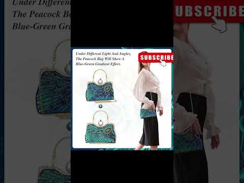 Vintage Beaded Bag Sequin Peacock Evening Clutch Purse for Women Formal Evening Bag Green Blue Weddi