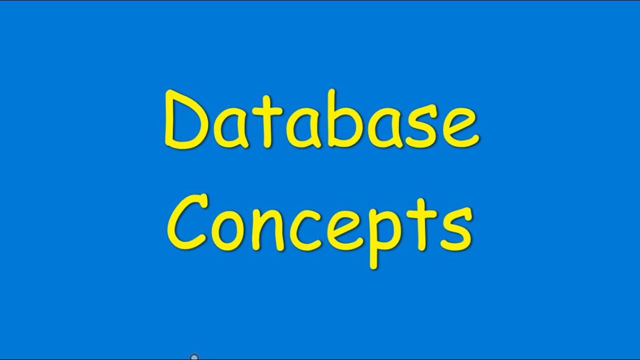 Oracle SQL Tutorial 1   - Database Concepts