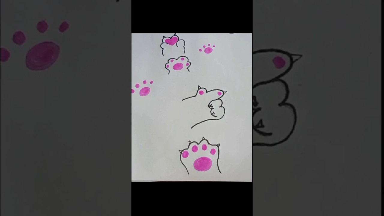 Cómo dibujar huellas de gatitos #drawing #gatos #cat