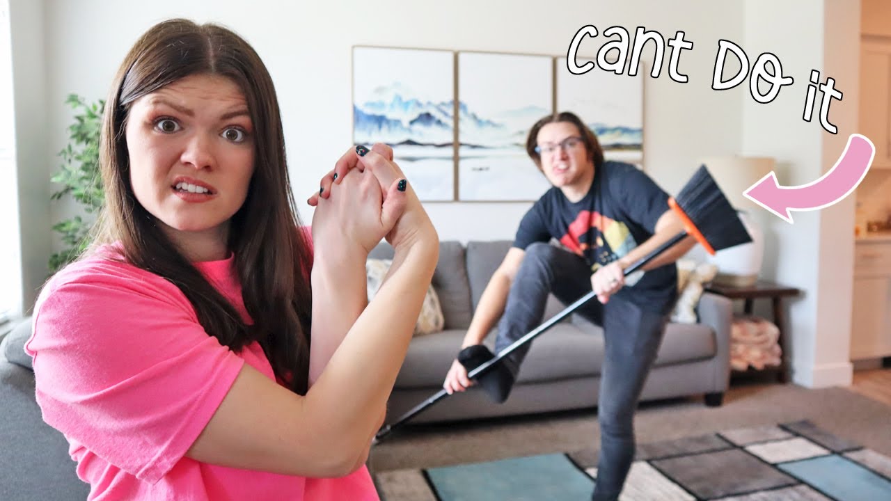 My Husband Tries Only Things Girls Can Do! TikTok Challenge