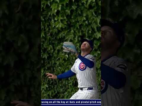 Ian Happ makes a catch against the ivy!