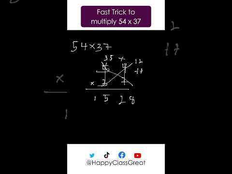 Multiplication Trick 54 times 37 #shorts #maths