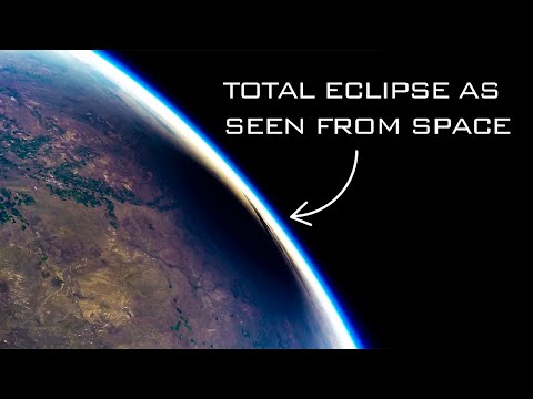 A Solar Eclipse from the Edge of Space