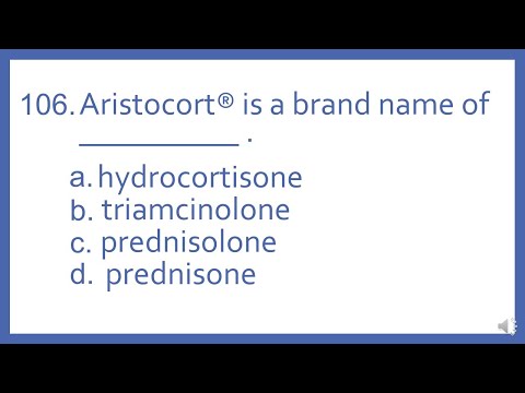 Top 200 Drugs Practice Test Question - Aristocort is a brand name of (PTCB NAPLEX NCLEX Prep)