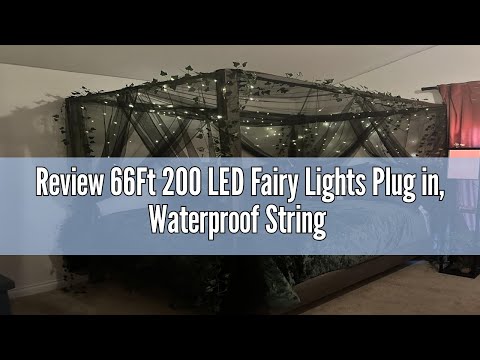 Review 66Ft 200 LED Fairy Lights Plug in, Waterproof String Lights Outdoor 8 Modes Christmas Lights