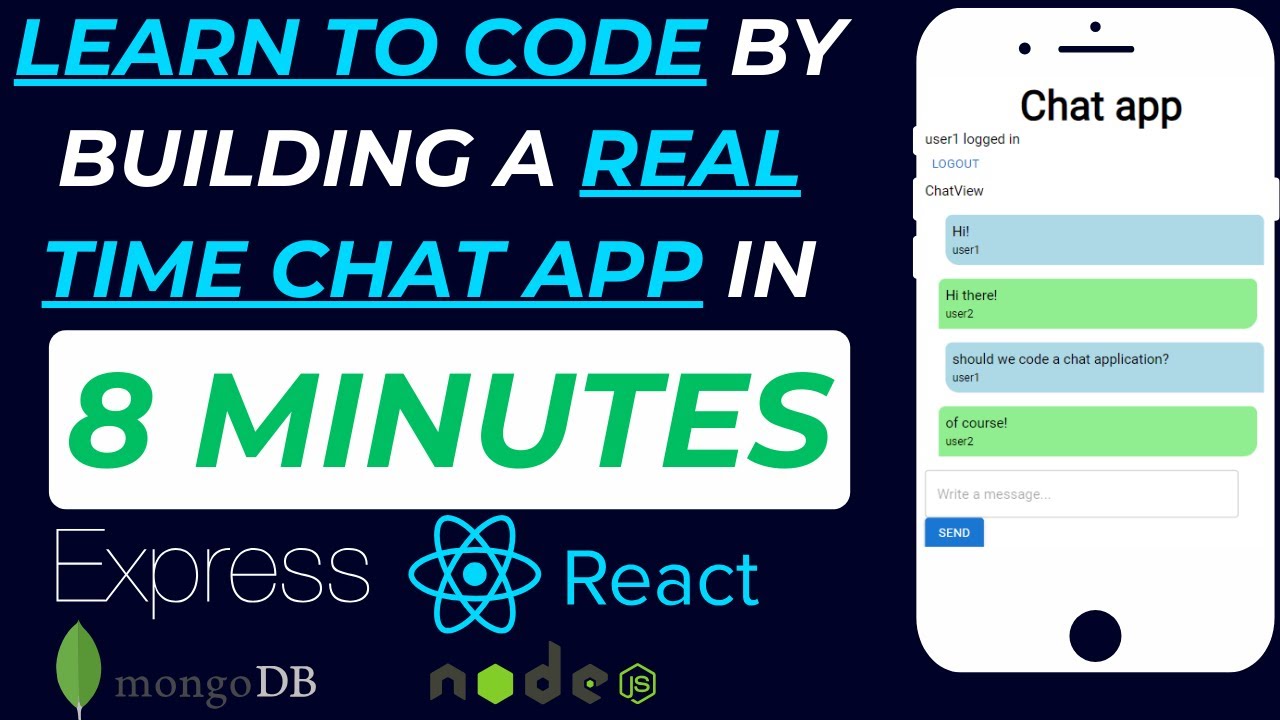 Build a Realtime Chat App in 8 Minutes | MERN-Stack | MongoDB, Express, React, Socket.io & Node.js