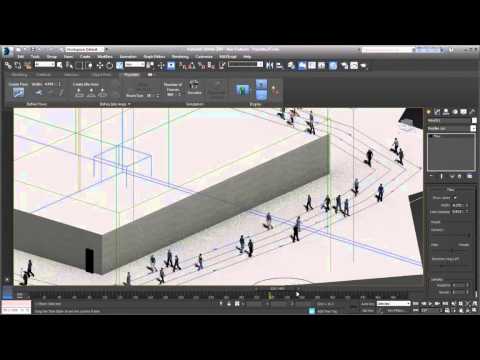 3ds Max 2014 Populate Crowd Animation