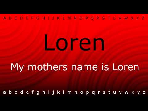 Here I will teach you how to pronounce 'Loren' with Zira.mp4