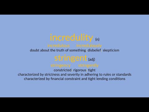 incredulity & stringent