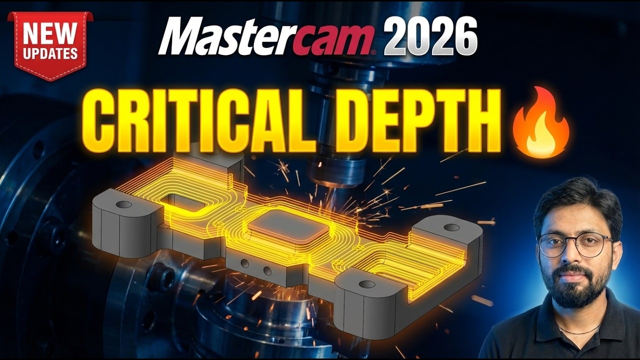 Critical Depths in OptiRoughMastercam 2026 🔥 Critical Depth in OptiRough | No Extra Toolpath Needed!