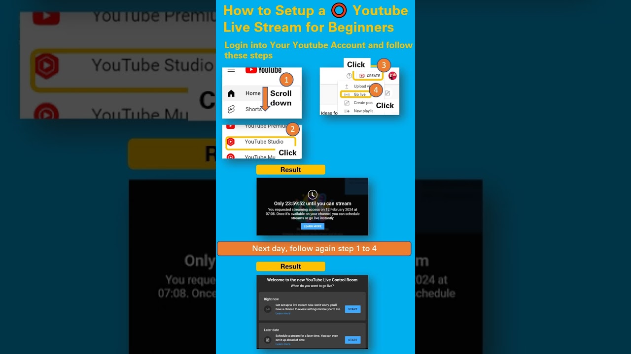 How to Setup a ⭕️ Youtube Live Stream for Beginners - Quick Guide Tutorial