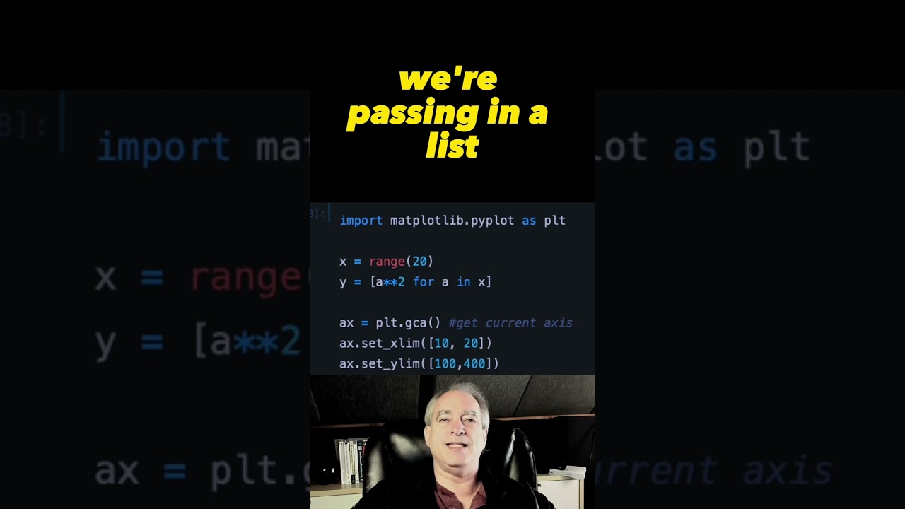 Control x/y axis range in Matplotlib 📈 #shorts #matplotlib