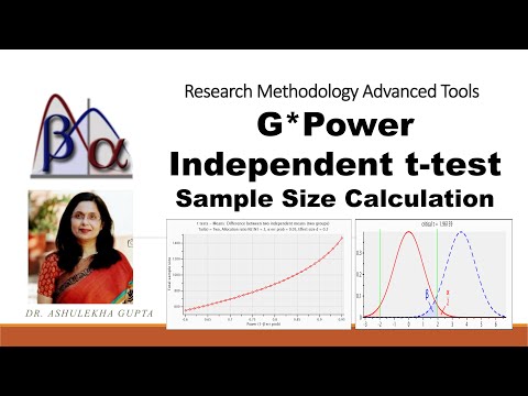 G power independent t test sample size calculation(gpower)(how to calculate sample size in gpower)