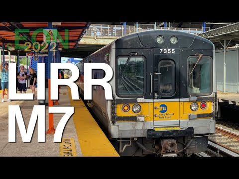 ⁴ᴷ MTA Long Island Railroad: 2002-2006 Bombardier M-7 Arrives at Mets-Willets Point Station #shorts