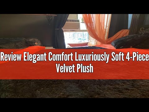 Review Elegant Comfort Luxuriously Soft 4-Piece Velvet Plush Flannel Sheet Set - Premium Quality - C