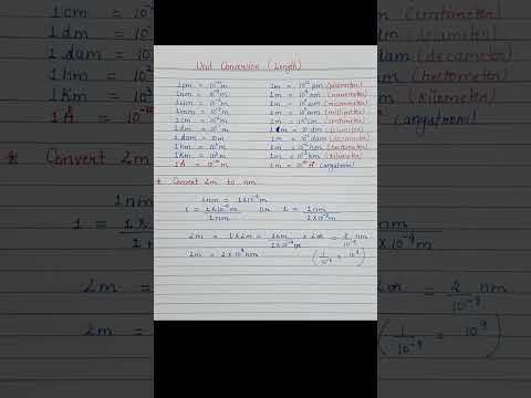 Unit conversion(Length)|Chemistry for kvs nvs htet pgt tgt exams