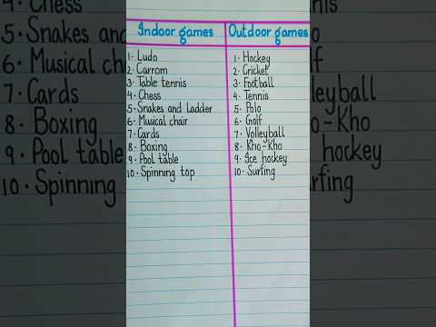 indoor and outdoor games|indoor games name|outdoor games name