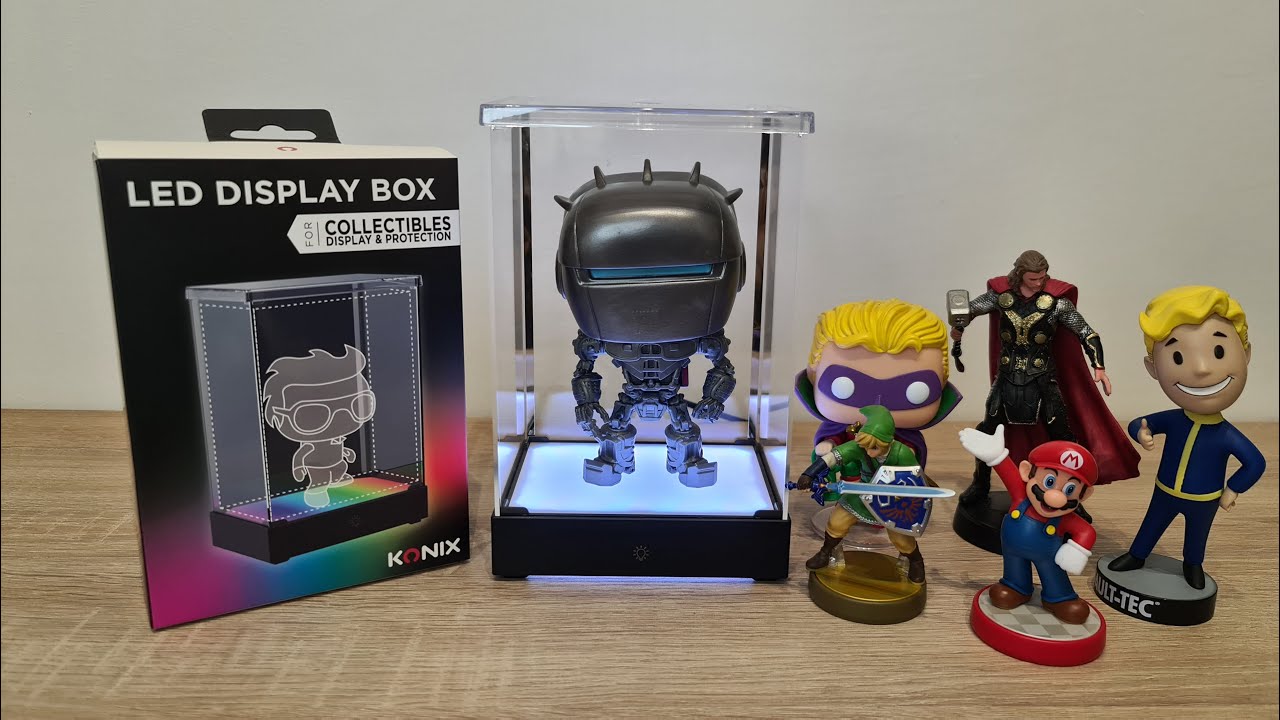 Acrylic Display Case with LED Light by KONIX | The Best Way to Display Your Figures | Unboxing